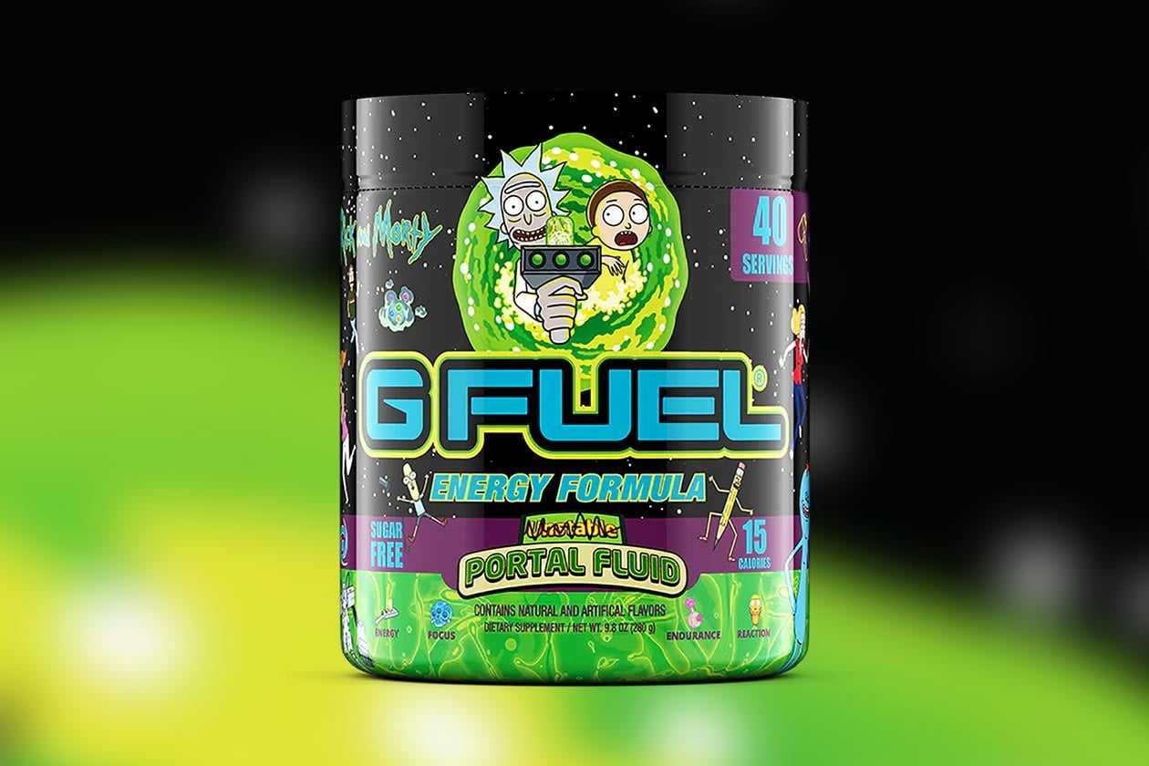Rick and Morty's unique Unstable Portal Fluid flavor of G Fuel