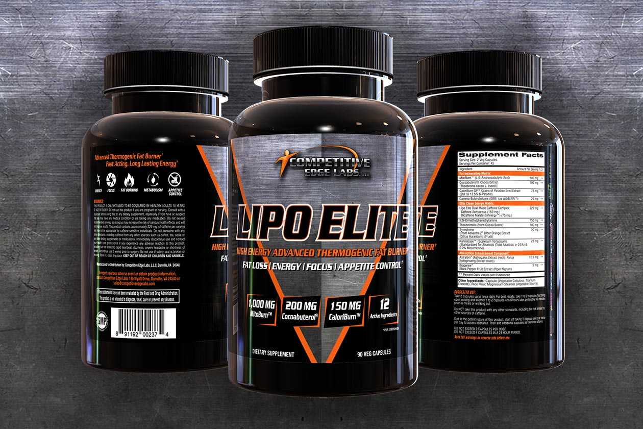 Competitive Edge debuts its well-put-together fat burner Lipo Elite