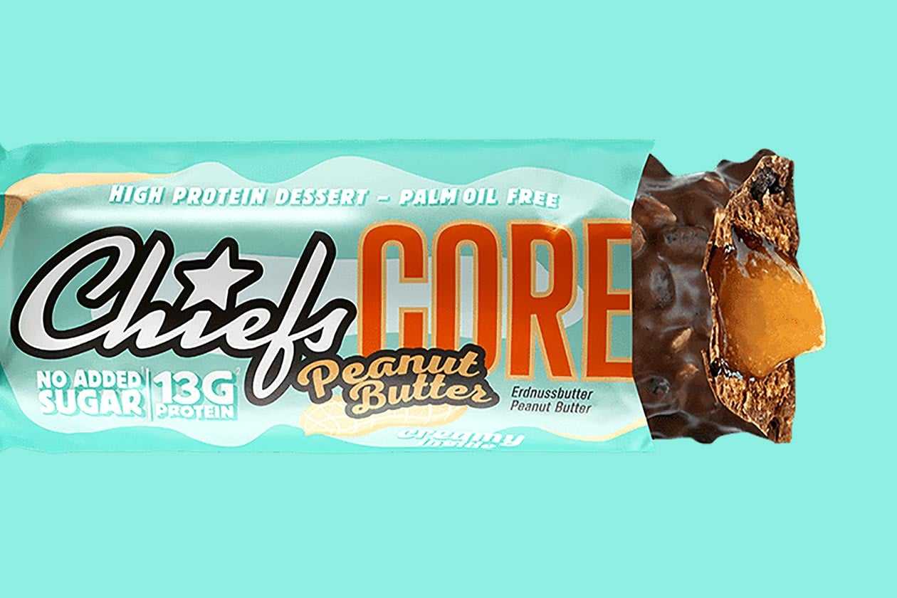 Chiefs gooey center Core Protein Bar packing 13g of protein
