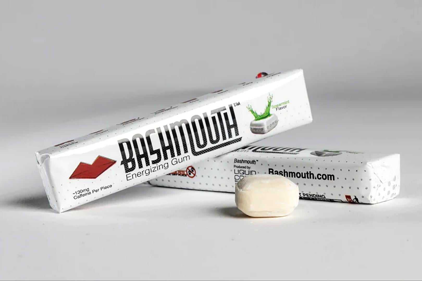 Bashmouth energizing chewing gum with 130mg of natural caffeine