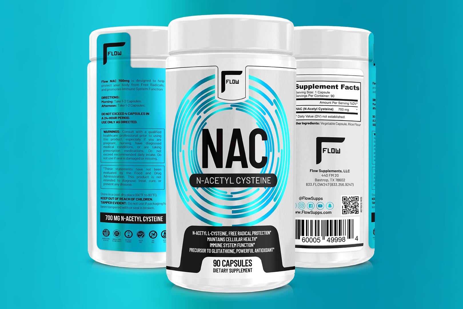 Flow Supplements' standalone n-acetyl-cysteine named NAC