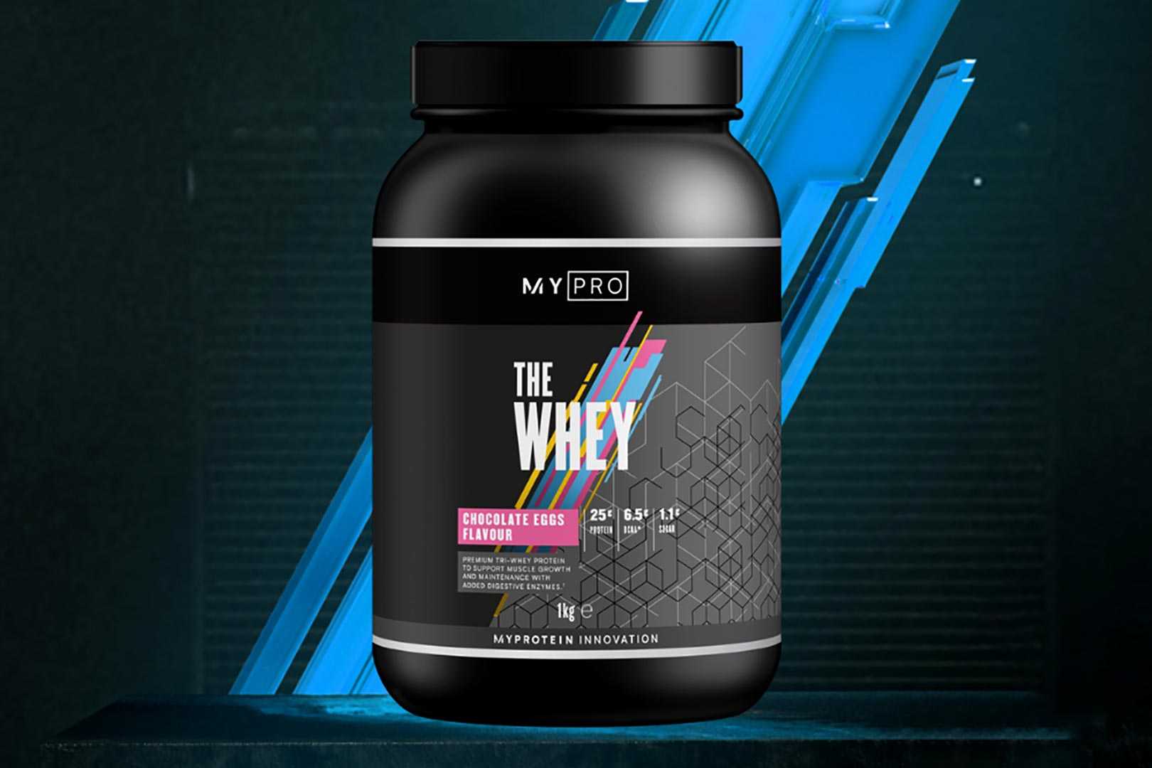 Myprotein's tubs of the Eastery Chocolate Eggs The Whey