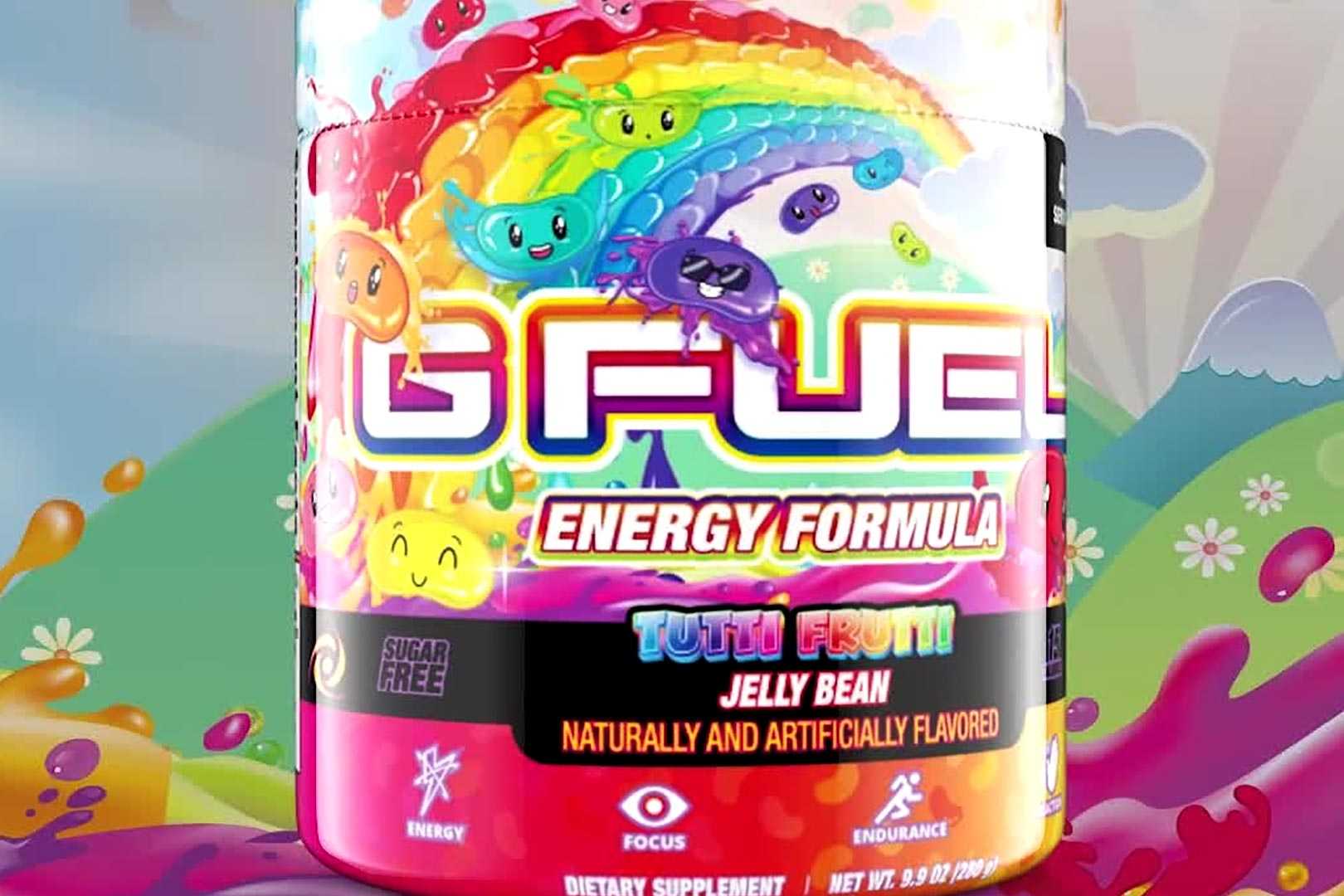 G Fuel's Tutti Frutti orange, lemon and cherry jelly bean flavor