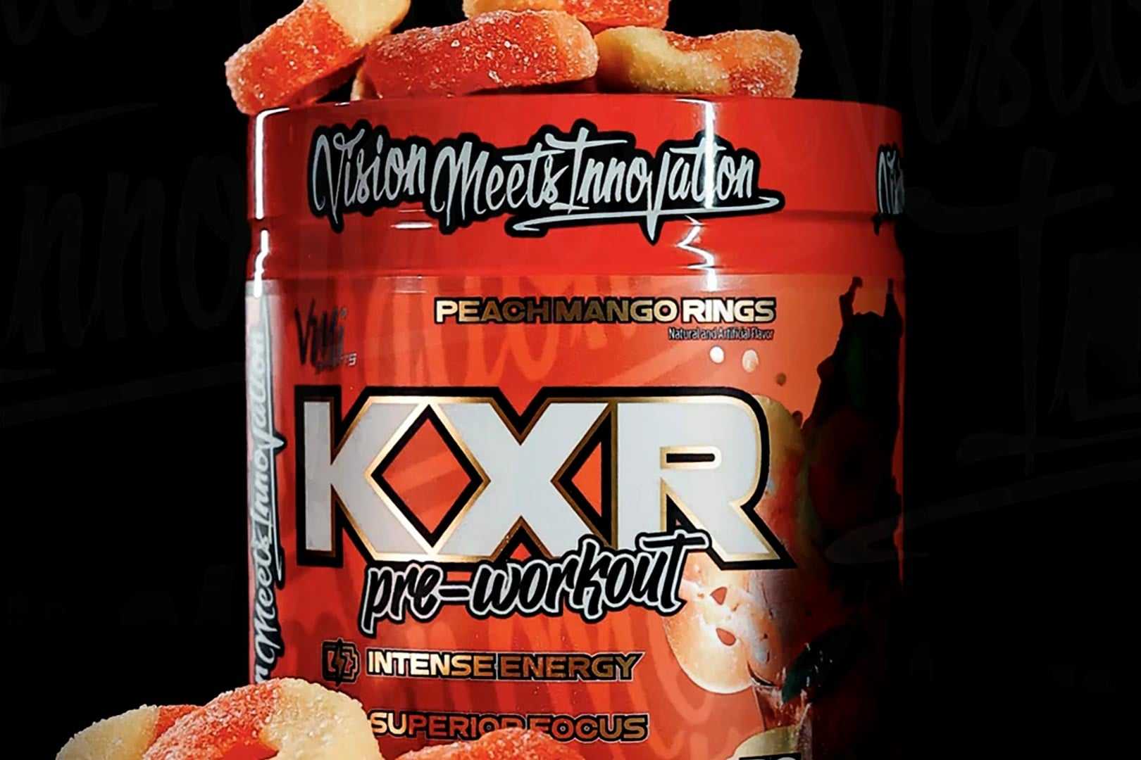 VMI Sports Peach Mango Rings flavor of K-XR pre-workout