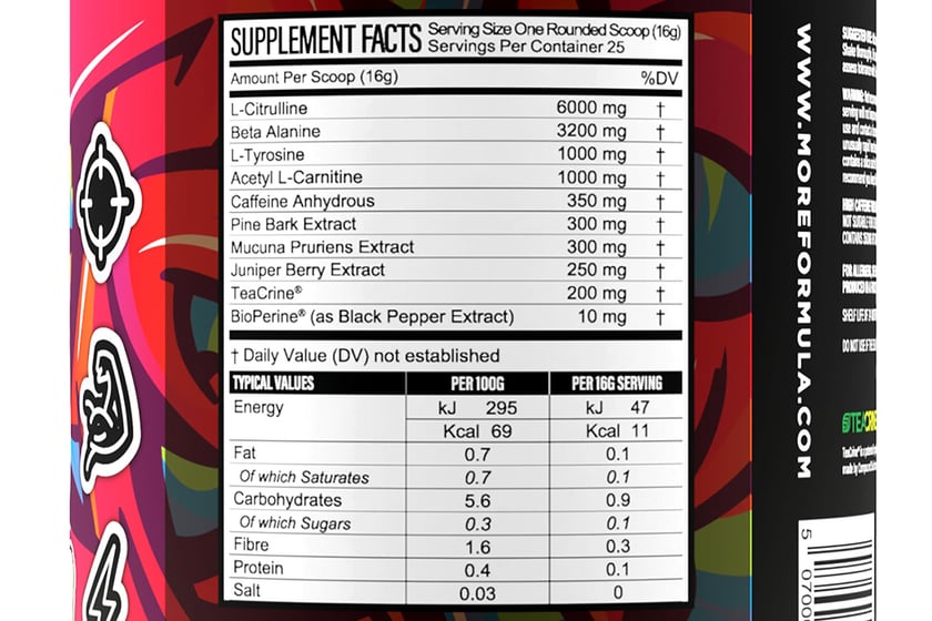 More Formula's reformulated and improved Bangarang pre-workout