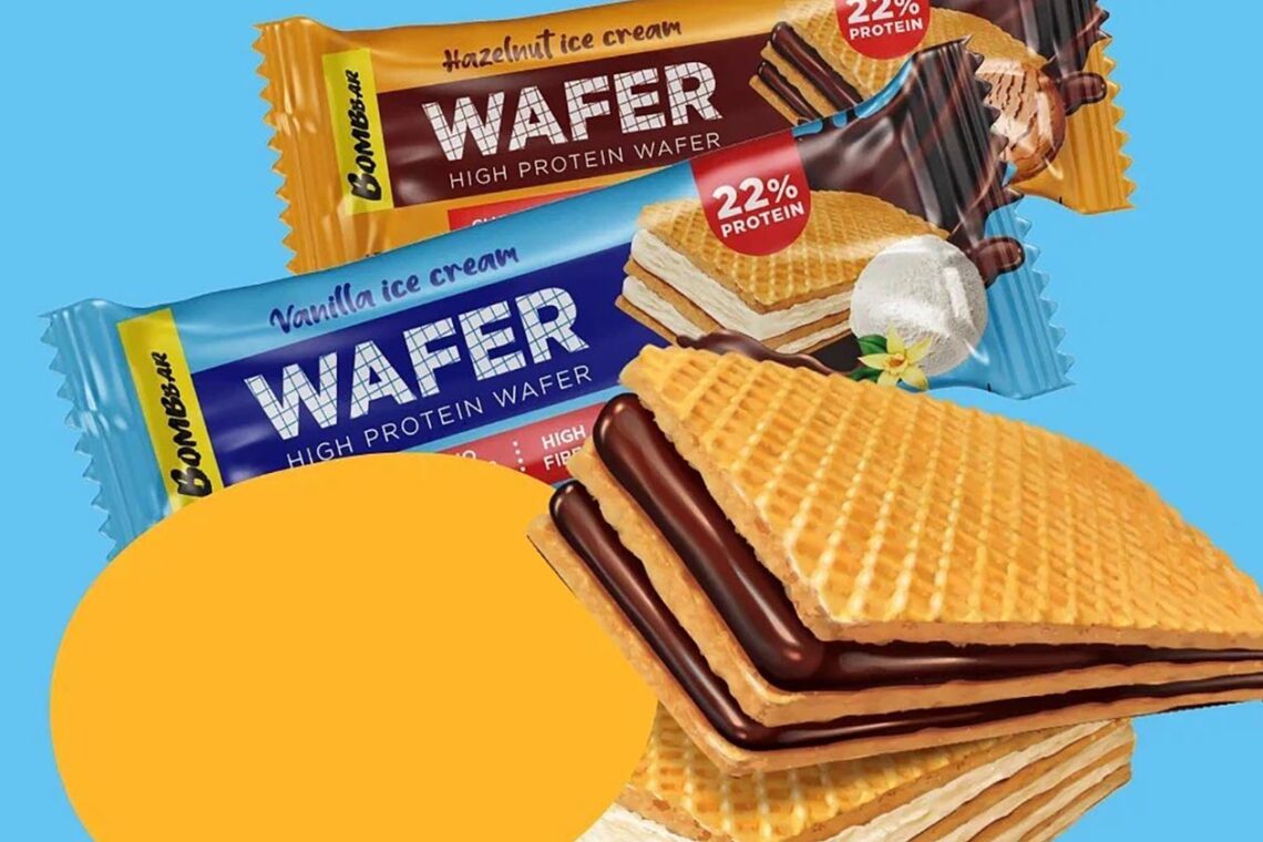 Bombbar's crispy, crunchy and creamy Wafer protein bar