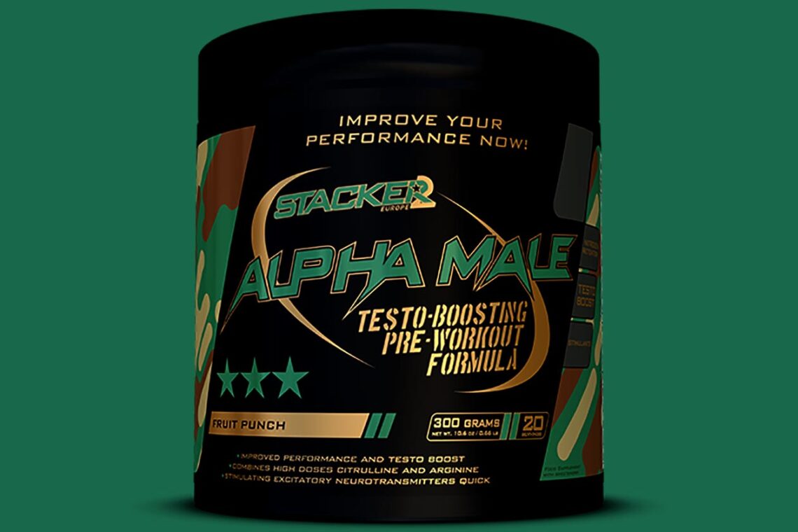 Stacker2 Europe Alpha Male blends pre-workout and test boosting