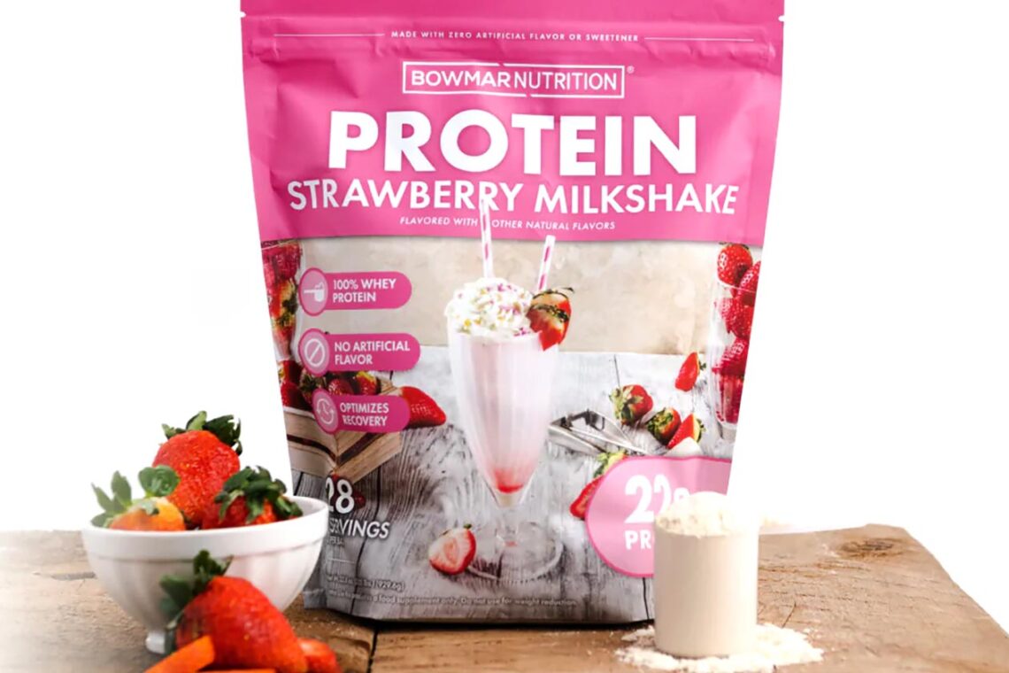 Bowmar Strawberry Milkshake Protein and Caramel Collagen