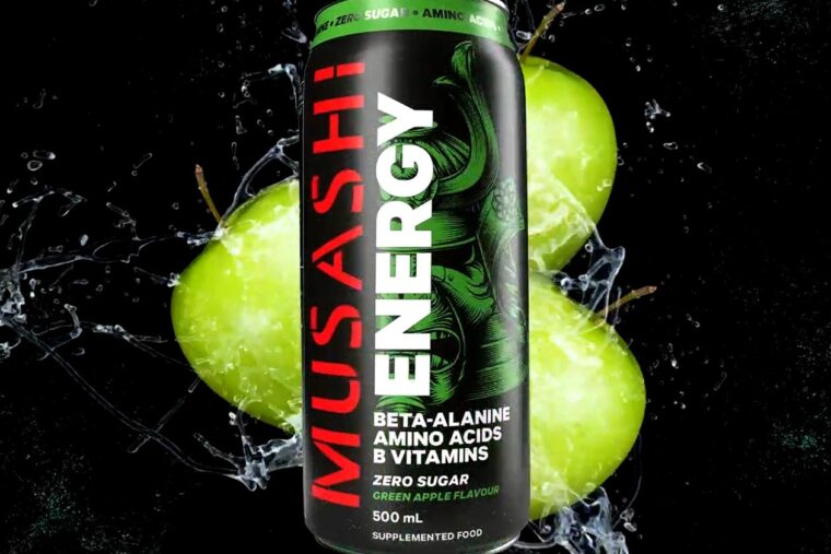 Musashi's refreshing new Green Apple Musashi Energy drink