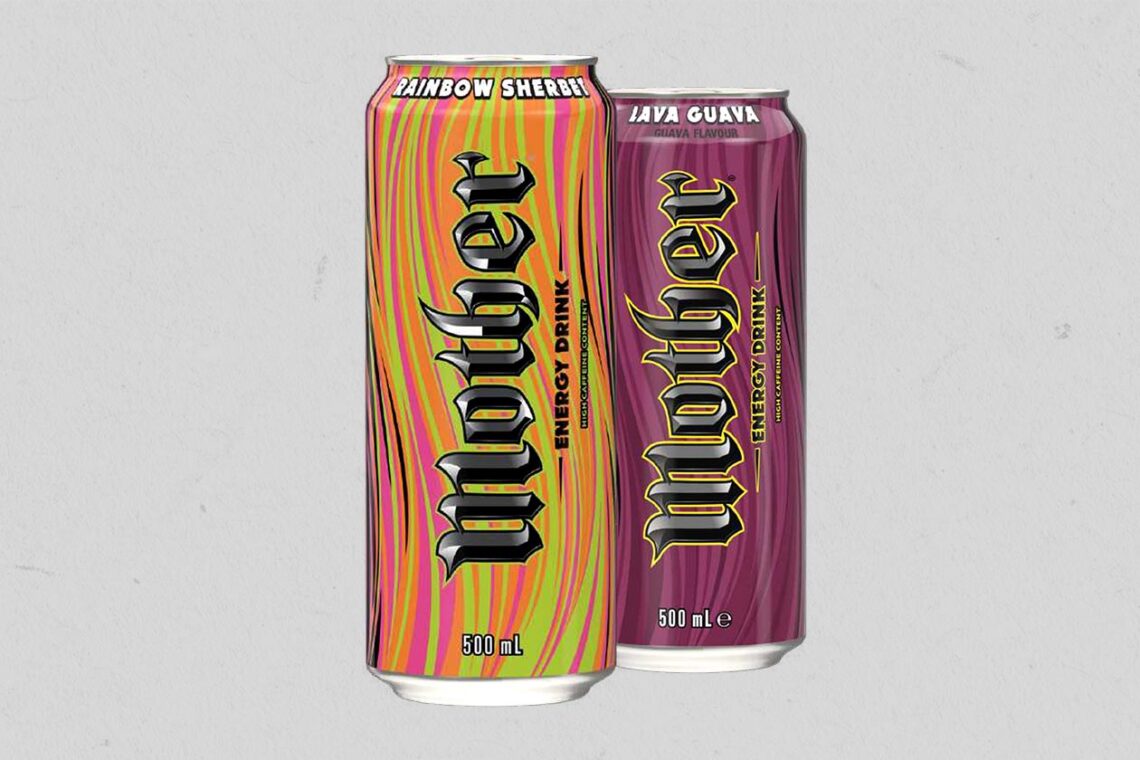 Lava Guava and Rainbow Sherbet Mother energy drink
