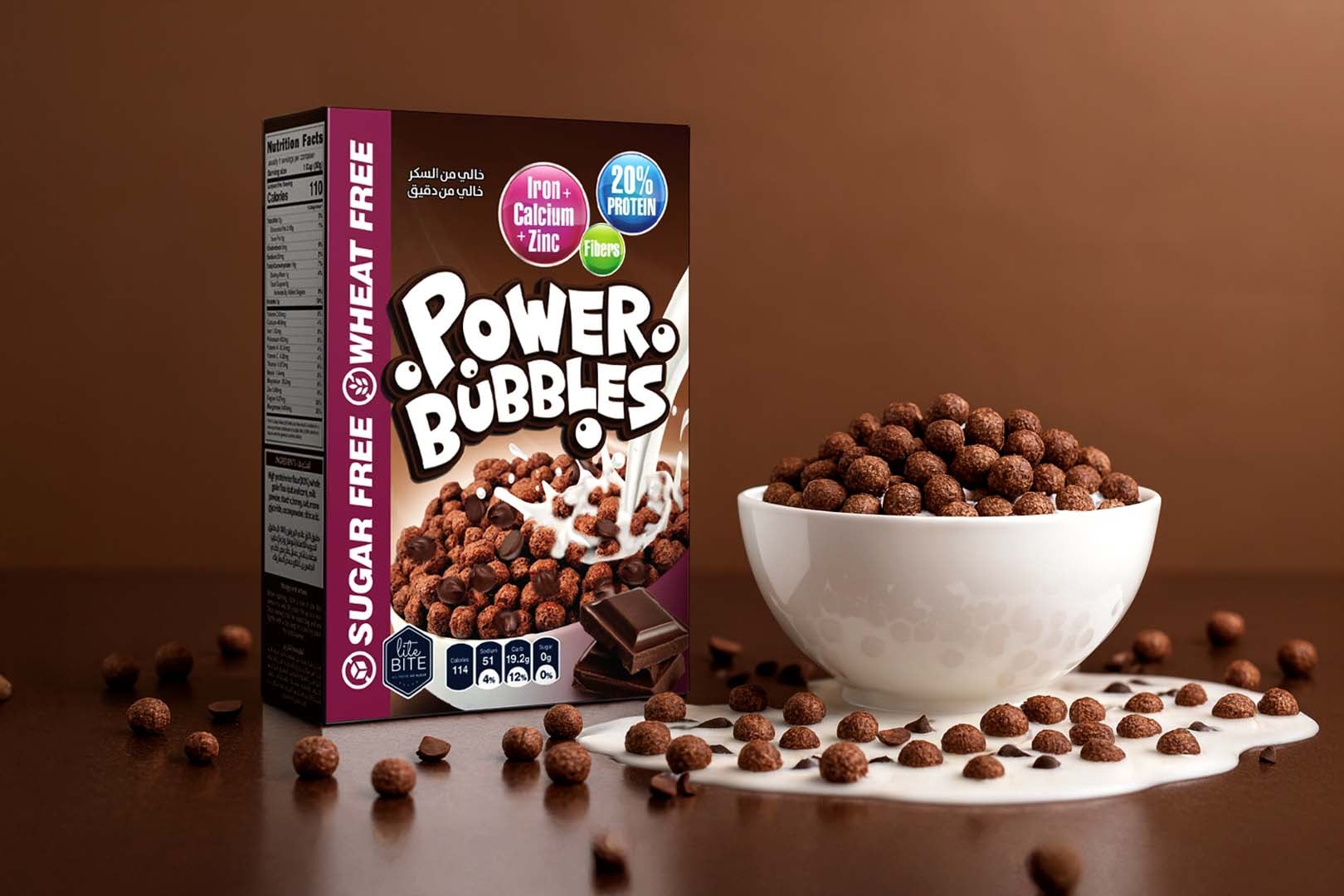 Lite Bite's Power Bubbles, a protein cereal from Egypt