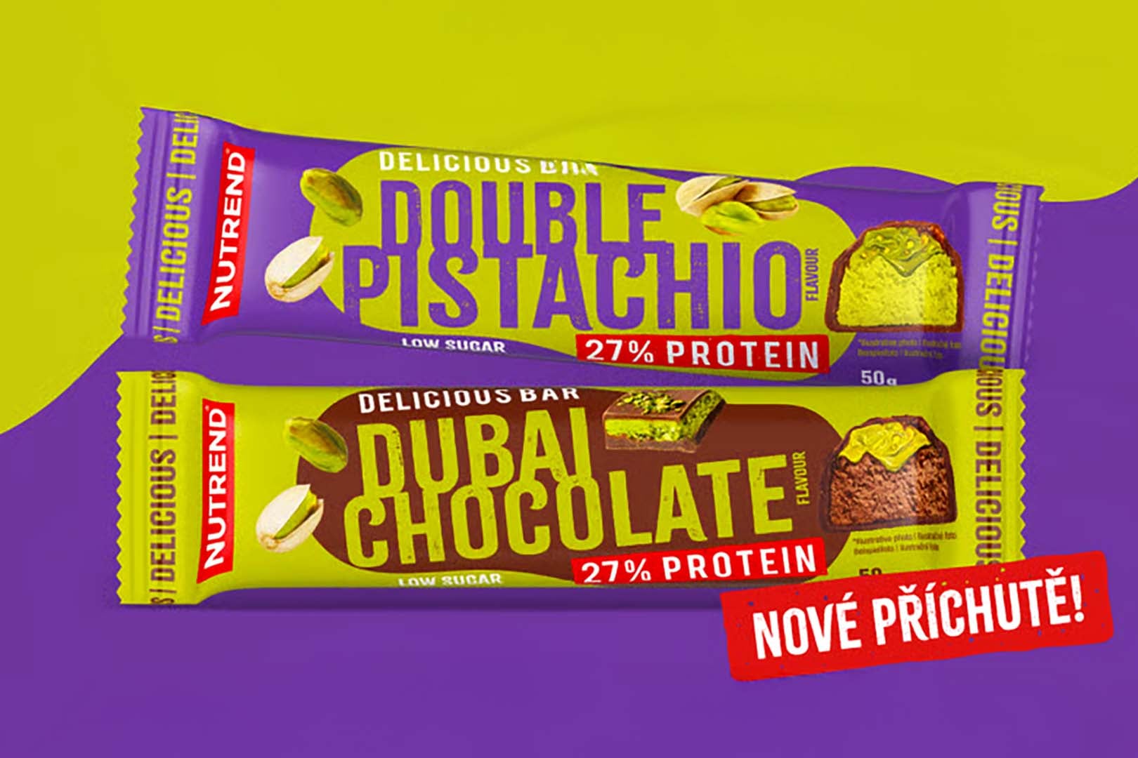 Nutrend Dubai Chocolate and Double Pistachio Delicious Bars