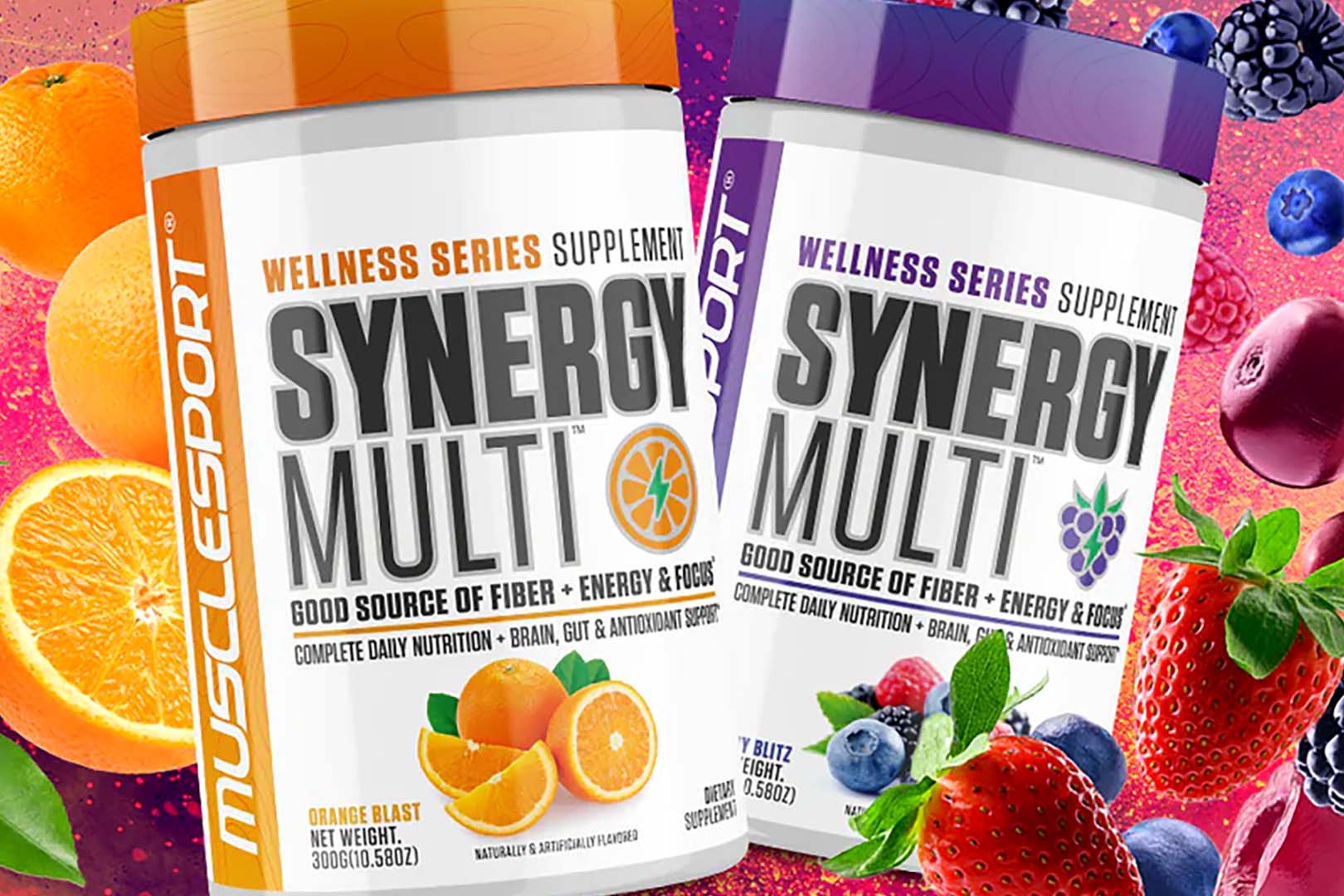 Muscle Sport's innovative Synergy Multi with fiber and antioxidants