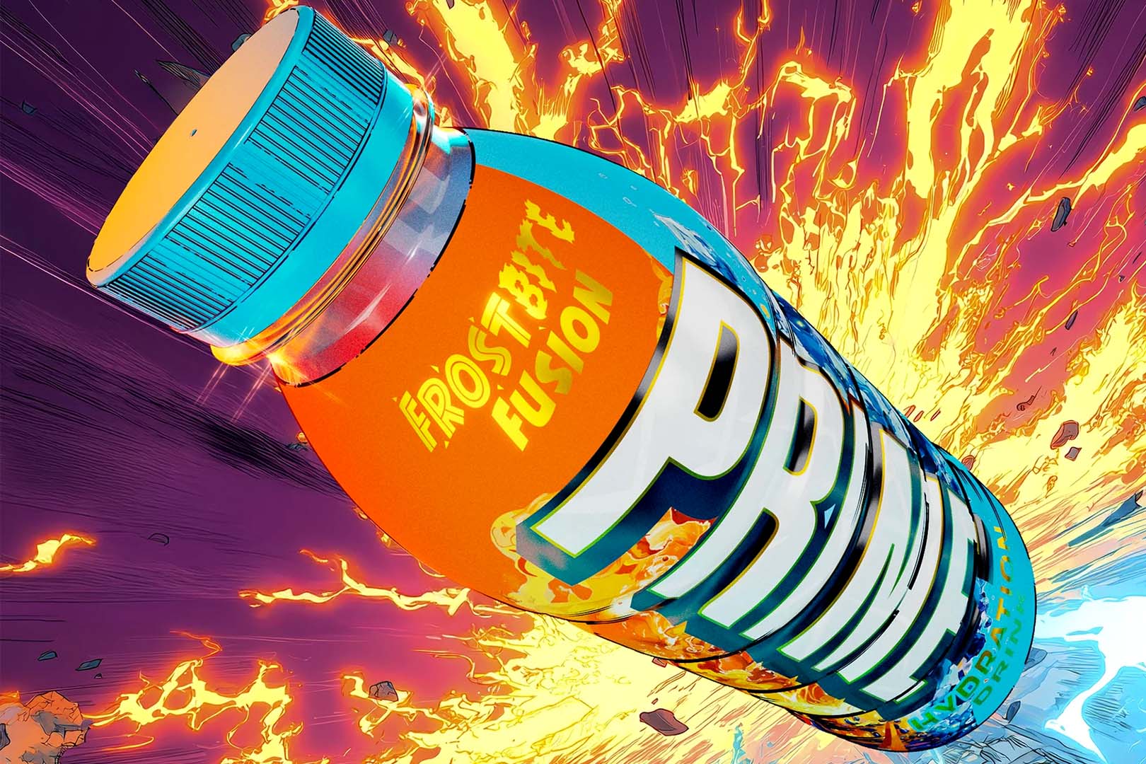 Eye-catching reskinned Frostbite Fusion Prime Hydration Drink