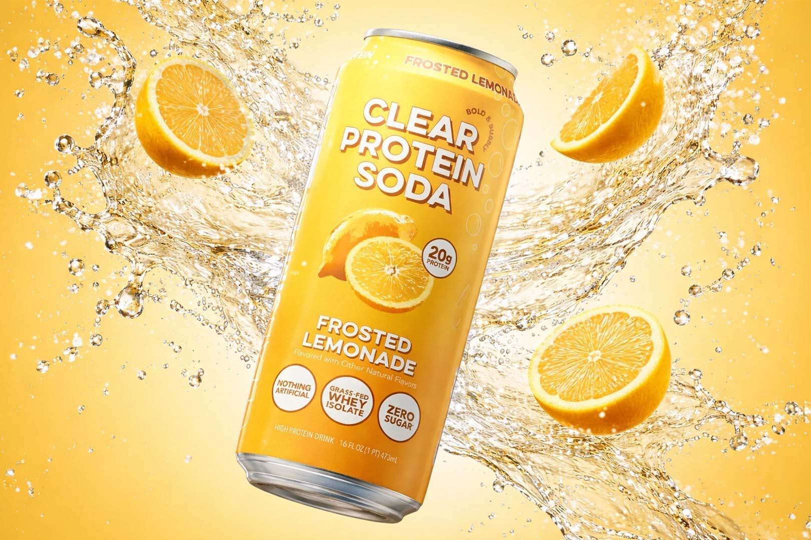 Clean Simple Eats Lemonade Clear Protein Soda at Costco