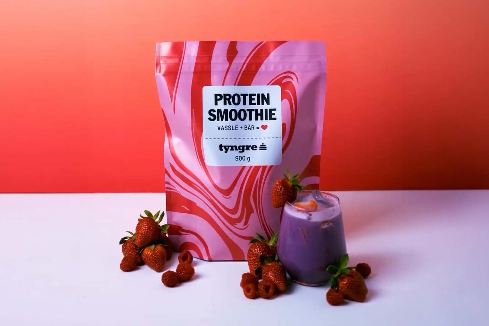 Tyngre Protein Smoothie combines whey and real fruit powder